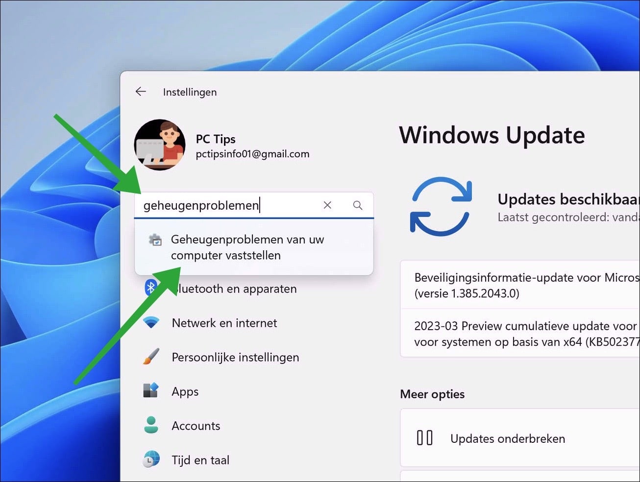 Geheugentest uitvoeren in Windows 11 of Windows 10 - PC Tips