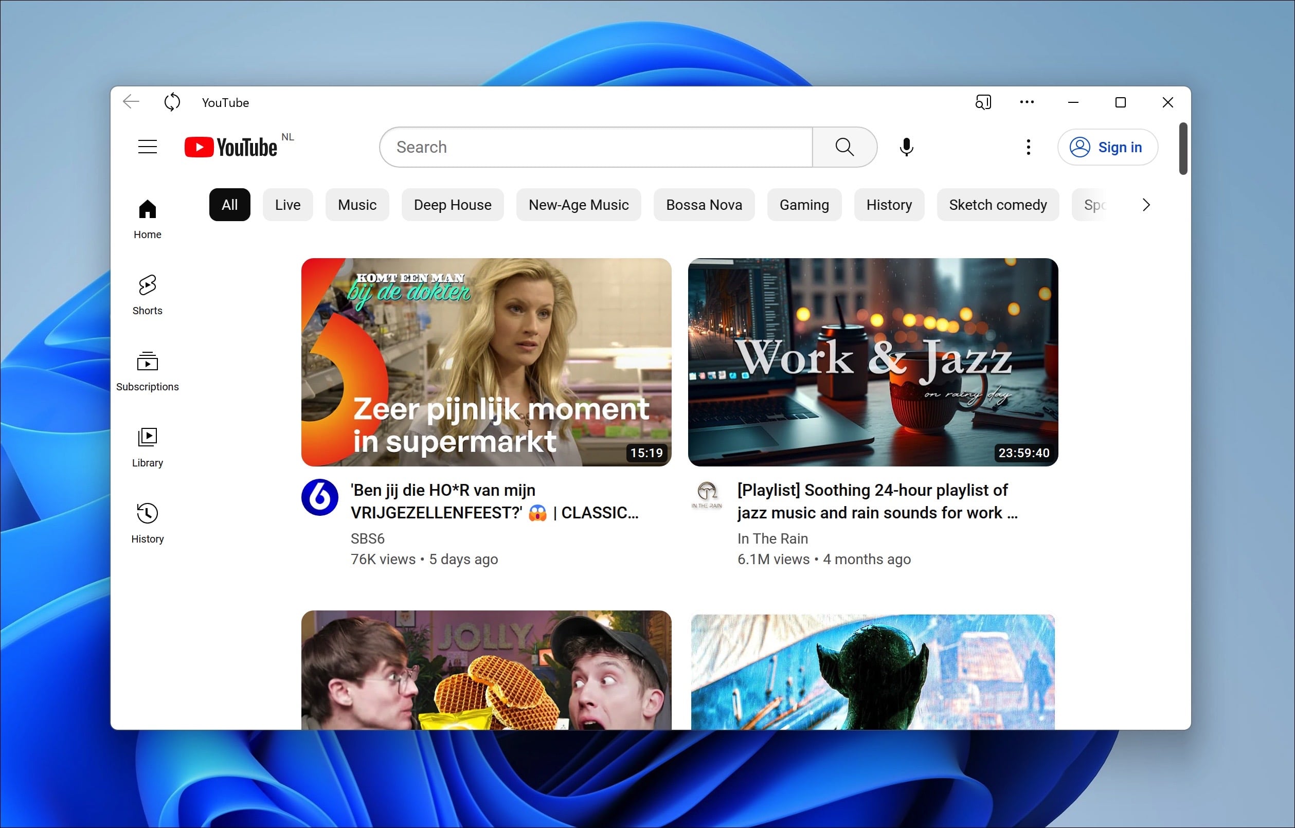 YouTube als app vastmaken aan de taakbalk of Start menu