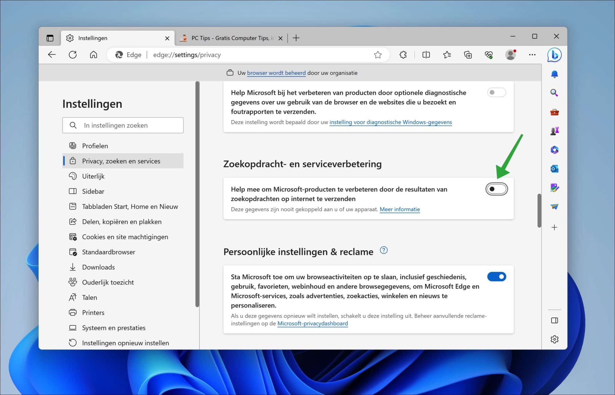 Wijzig deze 10 privacy instellingen in Microsoft Edge