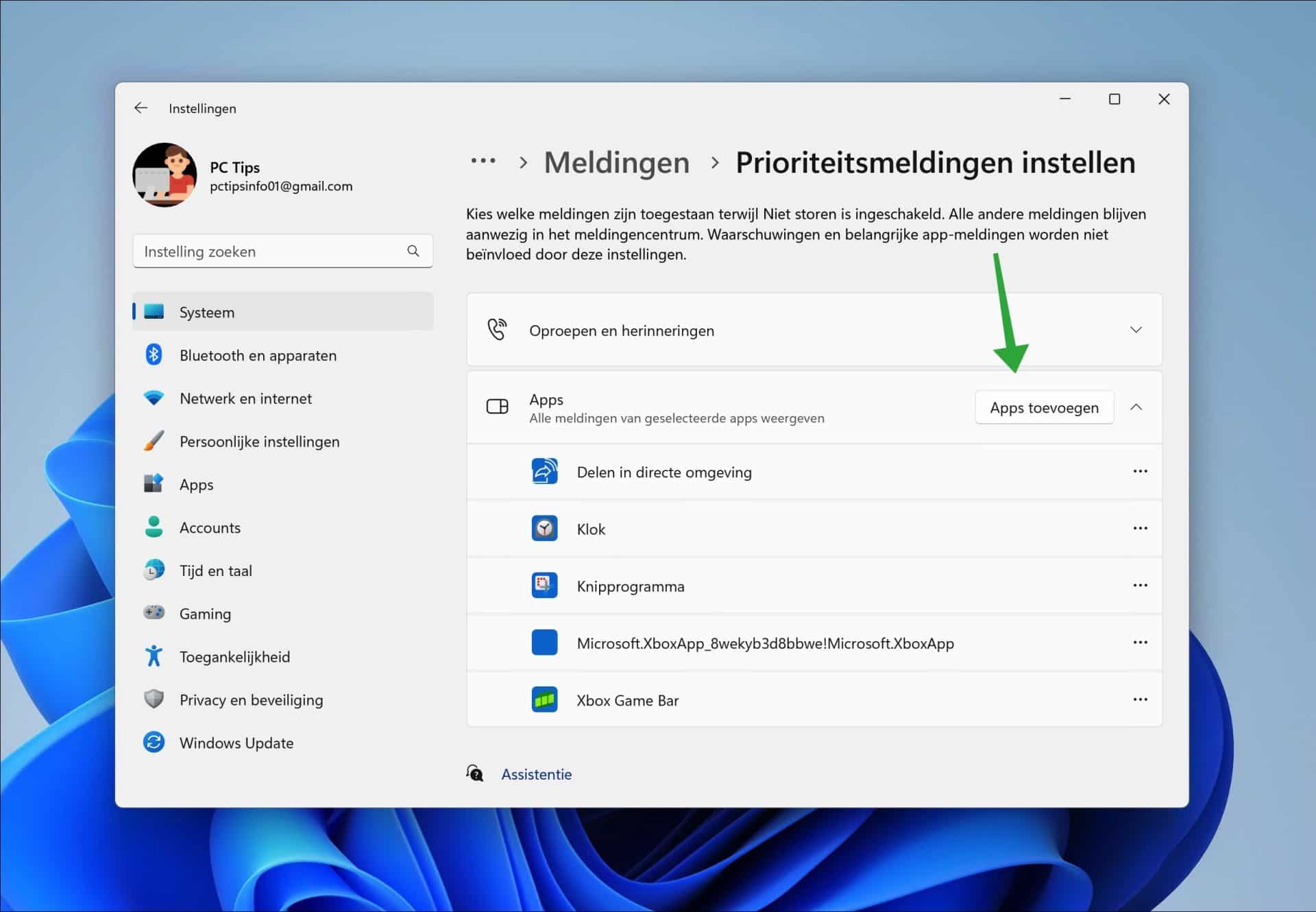 Niet storen inschakelen of uitschakelen in Windows 11