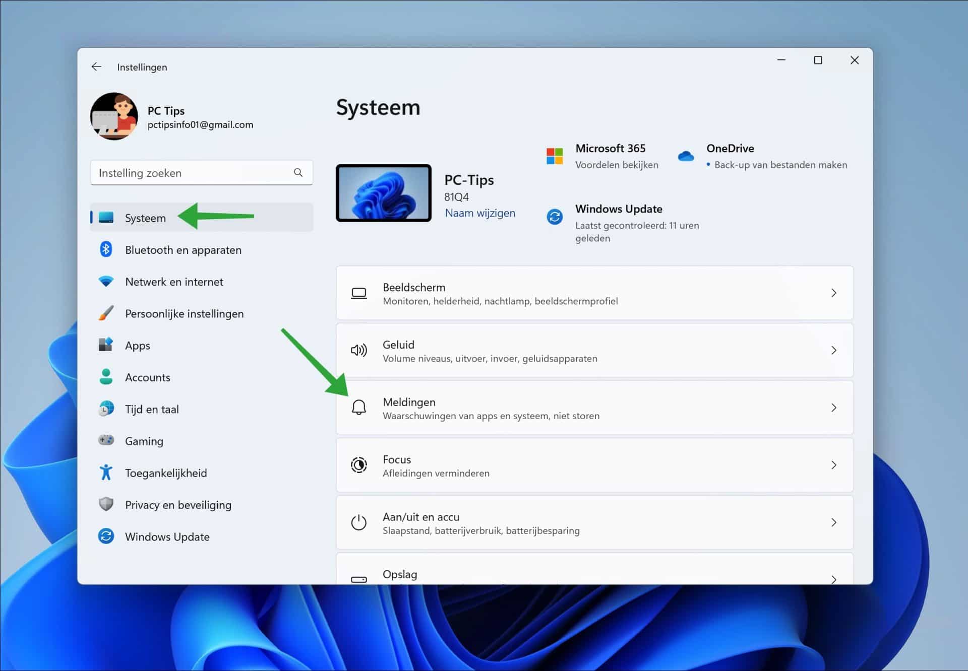Niet storen inschakelen of uitschakelen in Windows 11