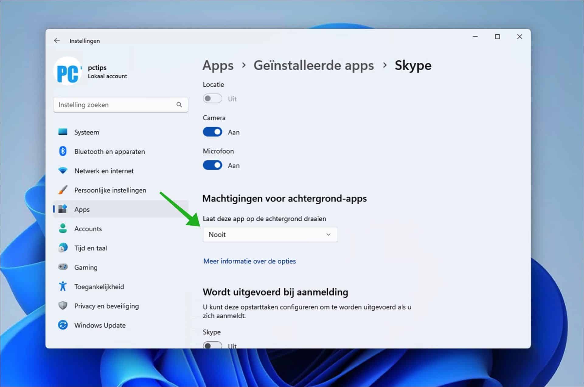 Achtergrond apps uitschakelen in Windows 11 (Zo werkt het)