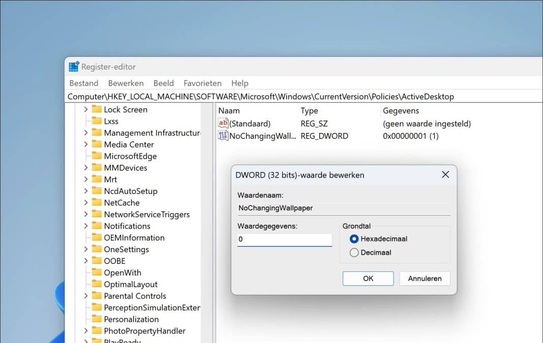 Achtergrond instellen lukt niet in Windows 11? Probeer dit!
