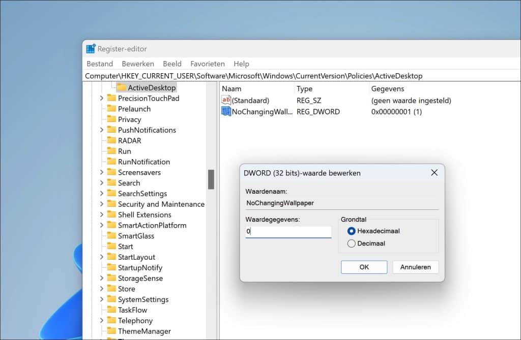 Achtergrond instellen lukt niet in Windows 11? Probeer dit!