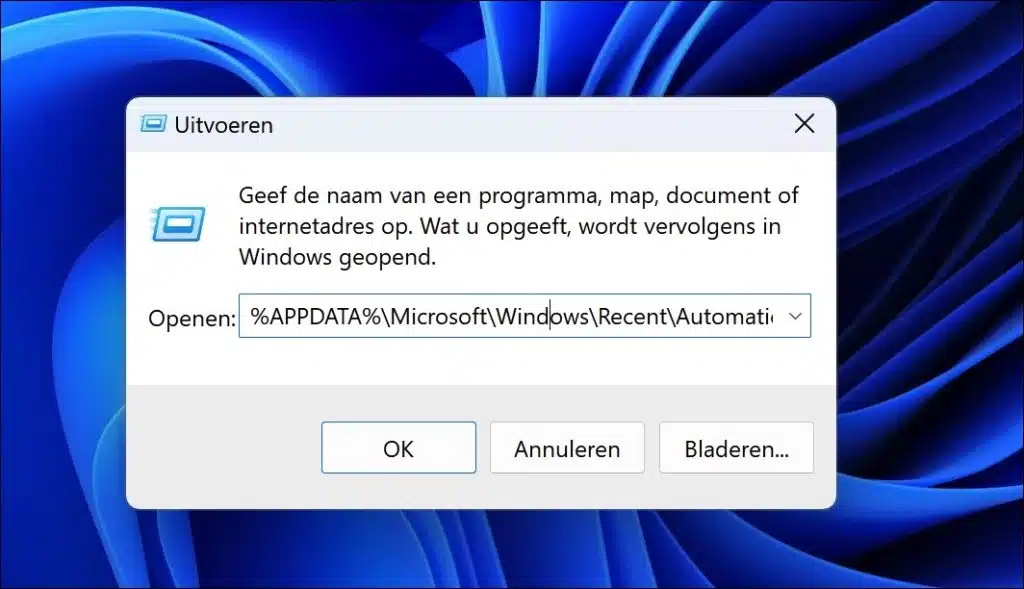Snelle toegang in de Windows Verkenner resetten (gids)