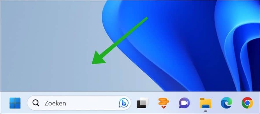 Taakbalk naar links verplaatsen in Windows 11