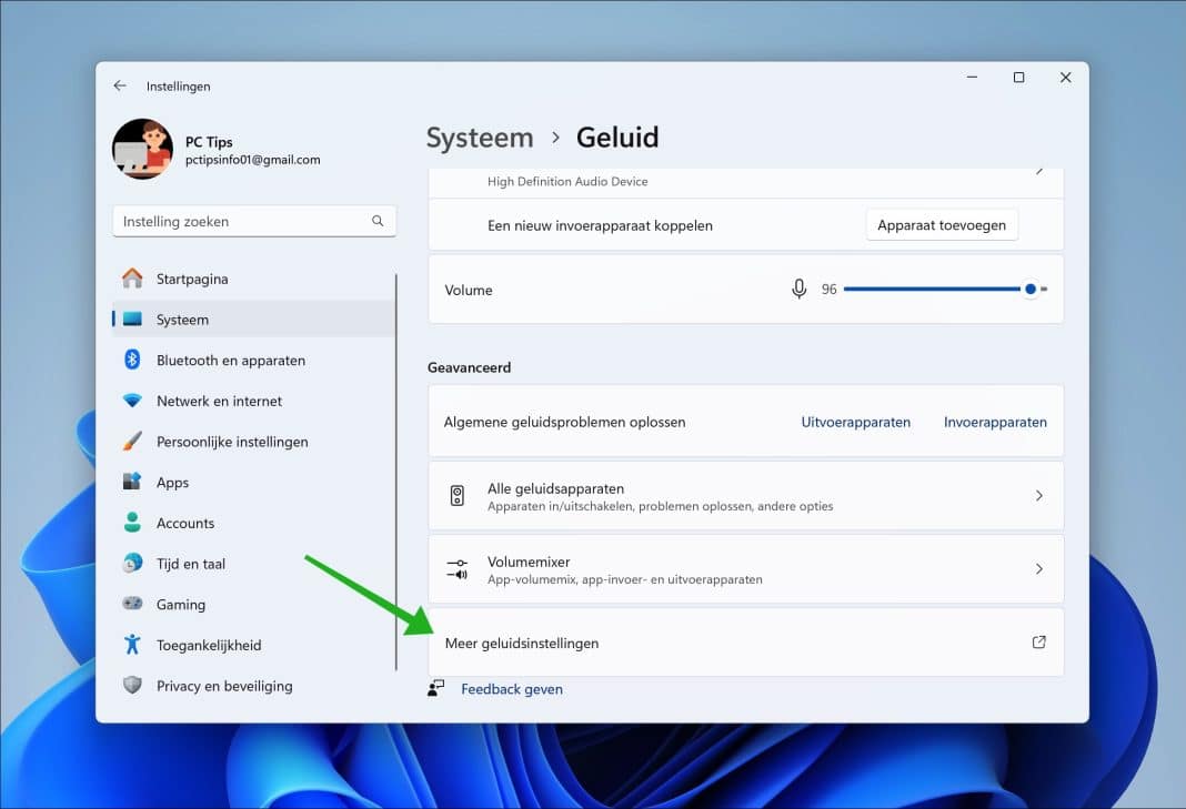 Standaard afspeelapparaat wijzigen en instellen in Windows 11