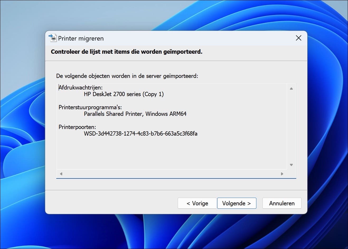 Back-up maken van Printer Stuurprogramma en herstellen
