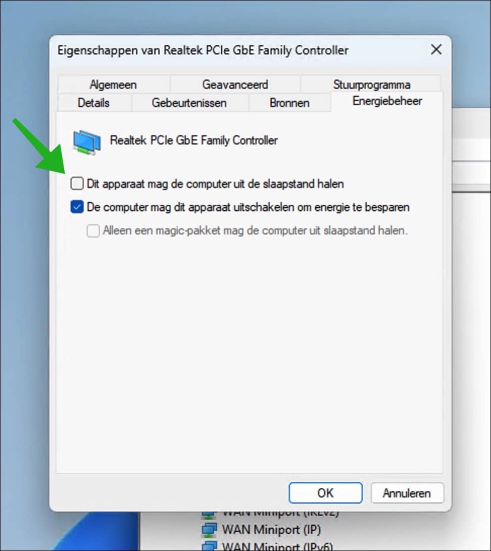 Apparaten identificeren die uw computer uit de slaapstand halen