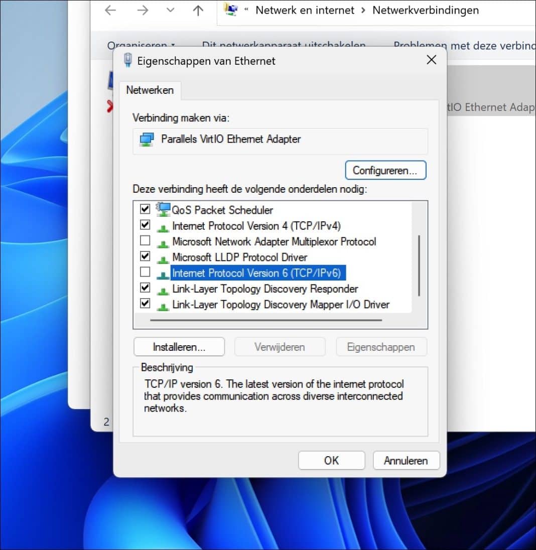 IPv6 uitschakelen in Windows 11 of Windows 10 - PC Tips