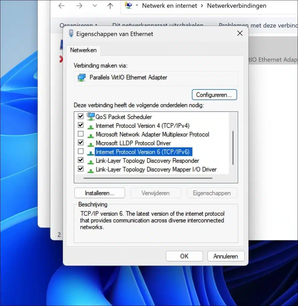 IPv6 uitschakelen in Windows 11 of Windows 10 - PC Tips