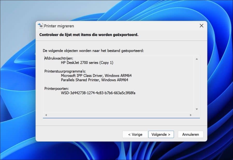 Back-up maken van Printer Stuurprogramma en herstellen