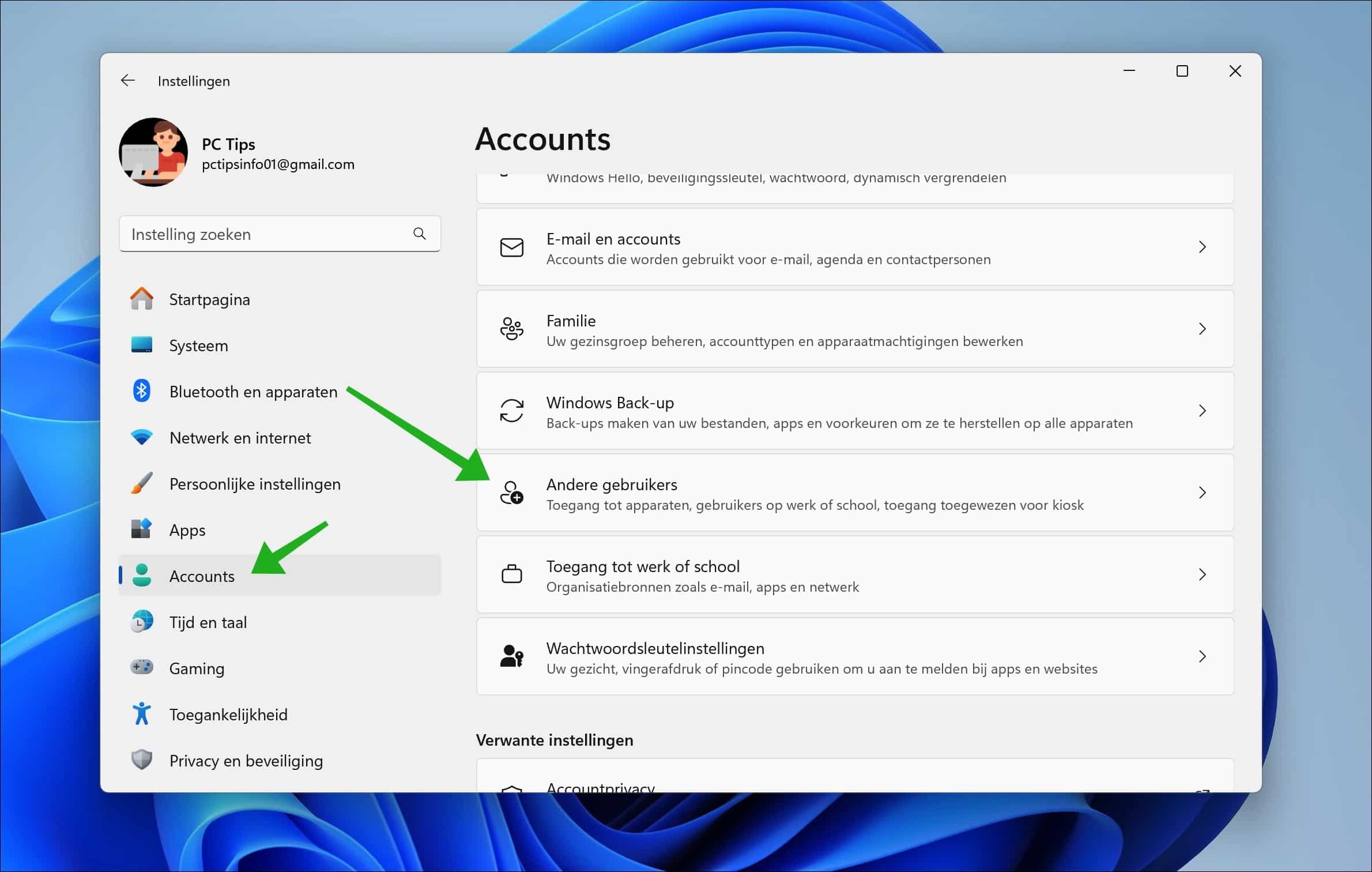 Administratorrechten toekennen aan een bestaand account
