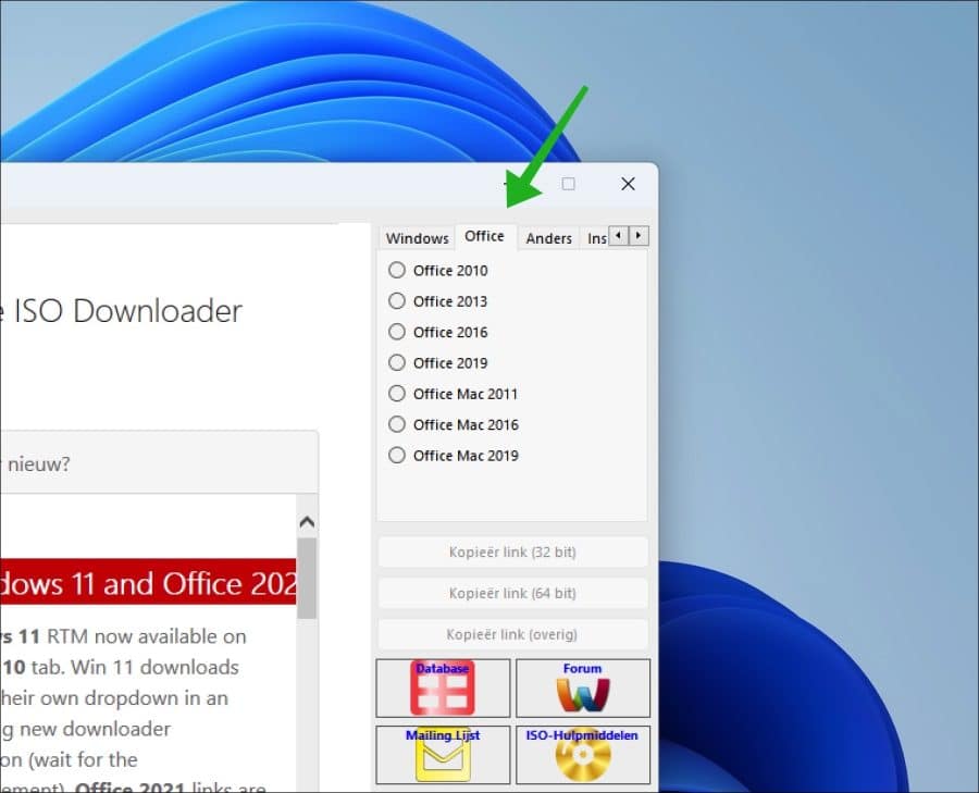 Download Office ISO-bestanden met Windows ISO Downloader