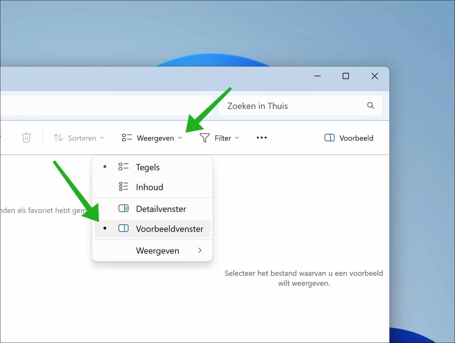Voorbeeldvenster weergeven in Windows 11 - Zo werkt het