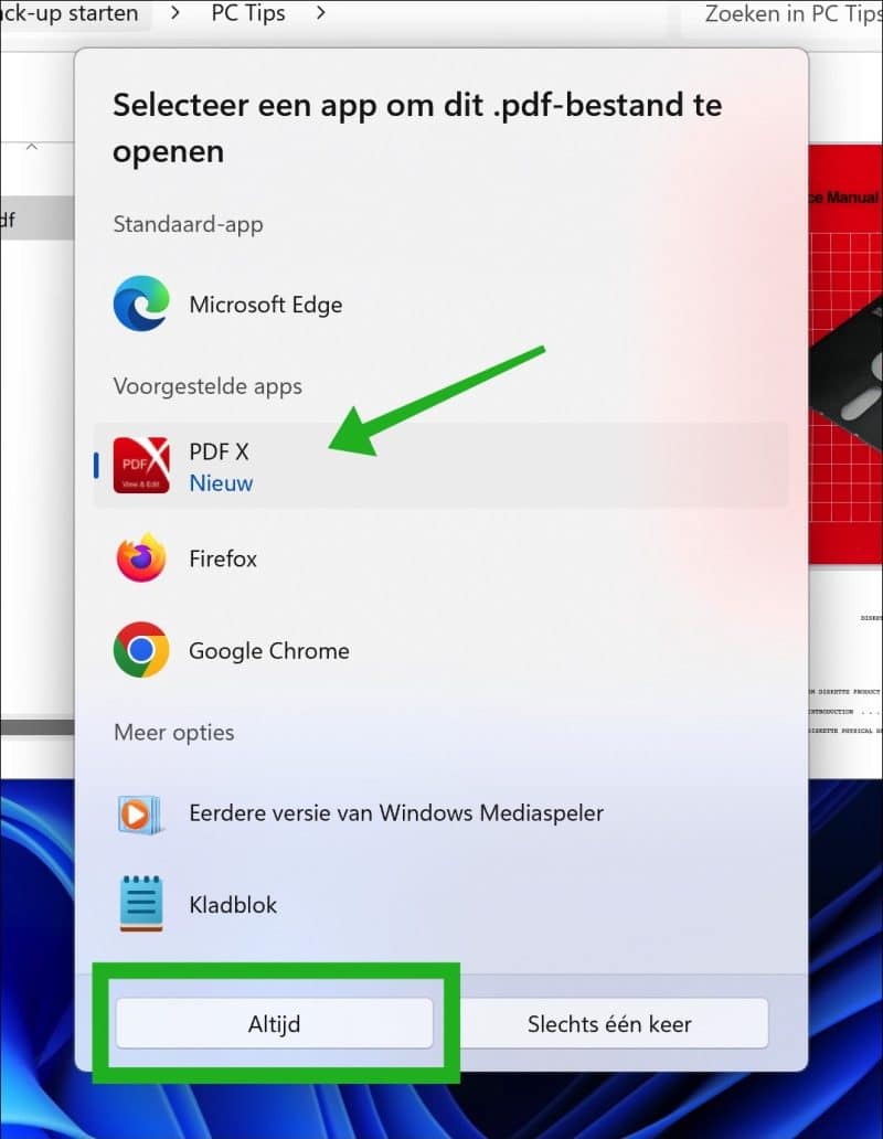 Voorkom dat Microsoft Edge PDF bestanden opent