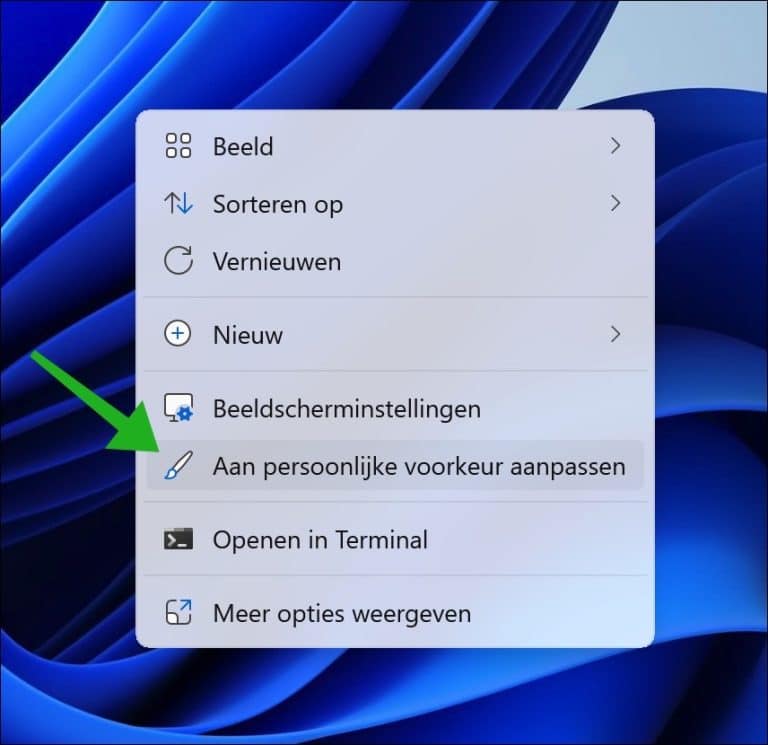 Prullenbak verwijderen van het bureaublad in Windows 11