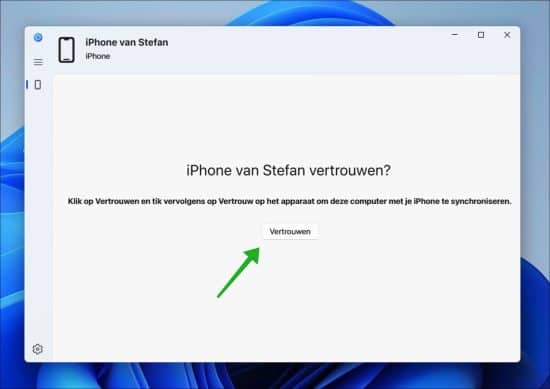 iPhone back-up maken met Apple Devices in Windows 11