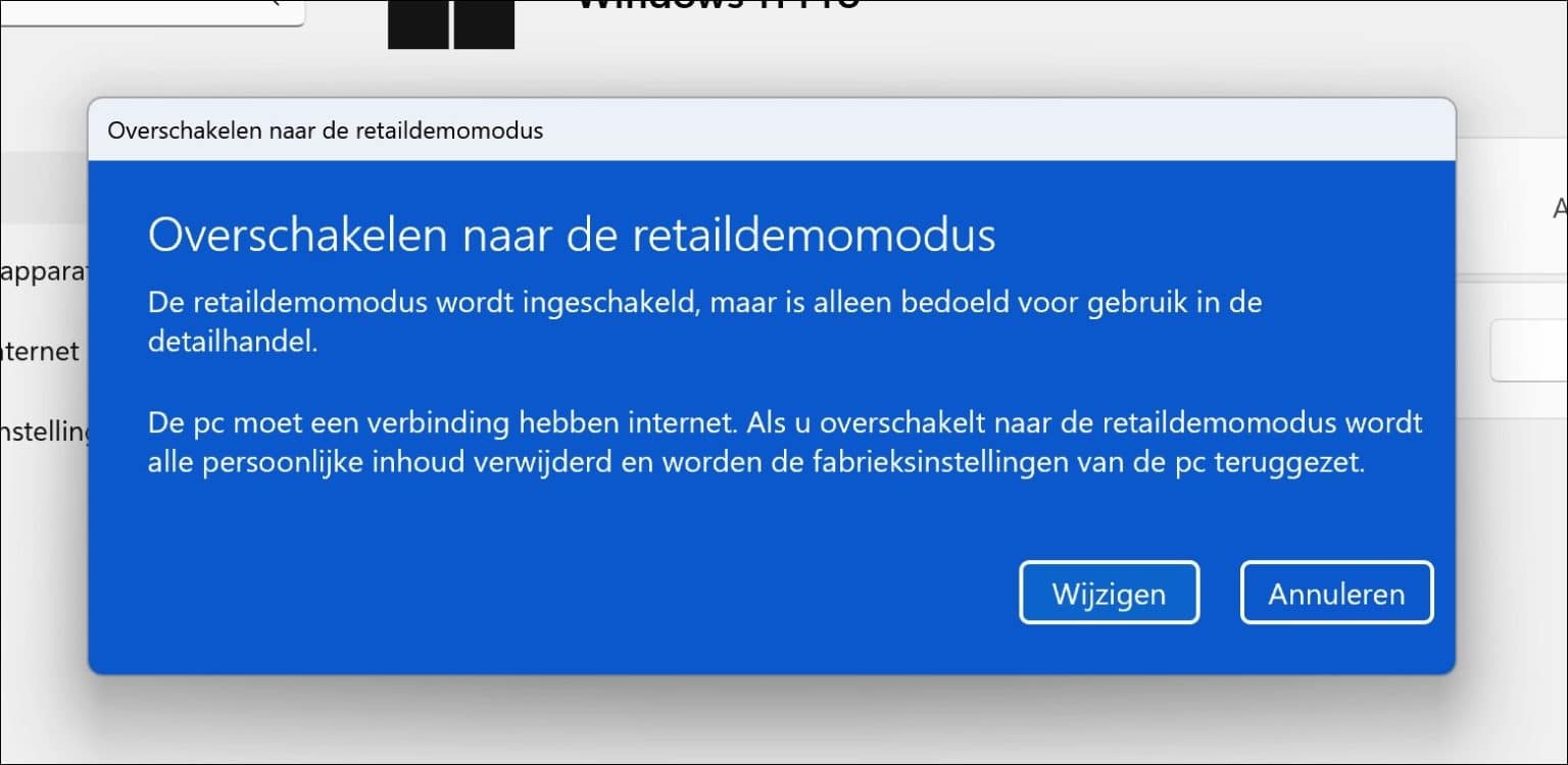 Retail Demo Experience (RDX) inschakelen in Windows 11