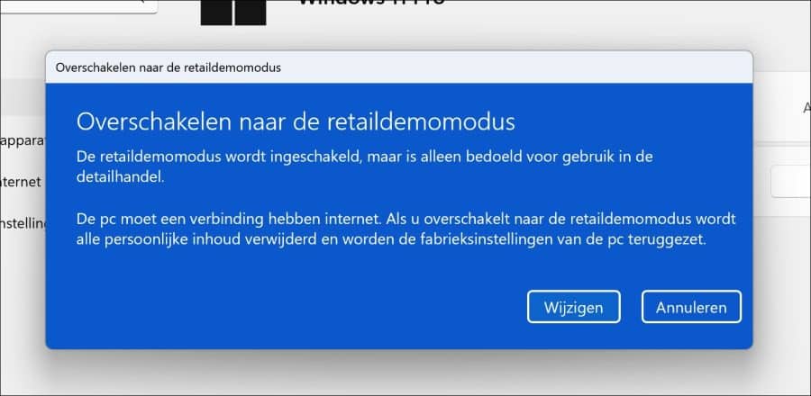 Retail Demo Experience (RDX) inschakelen in Windows 11