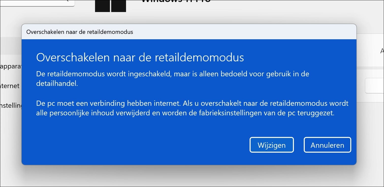 Retail Demo Experience (RDX) inschakelen in Windows 11