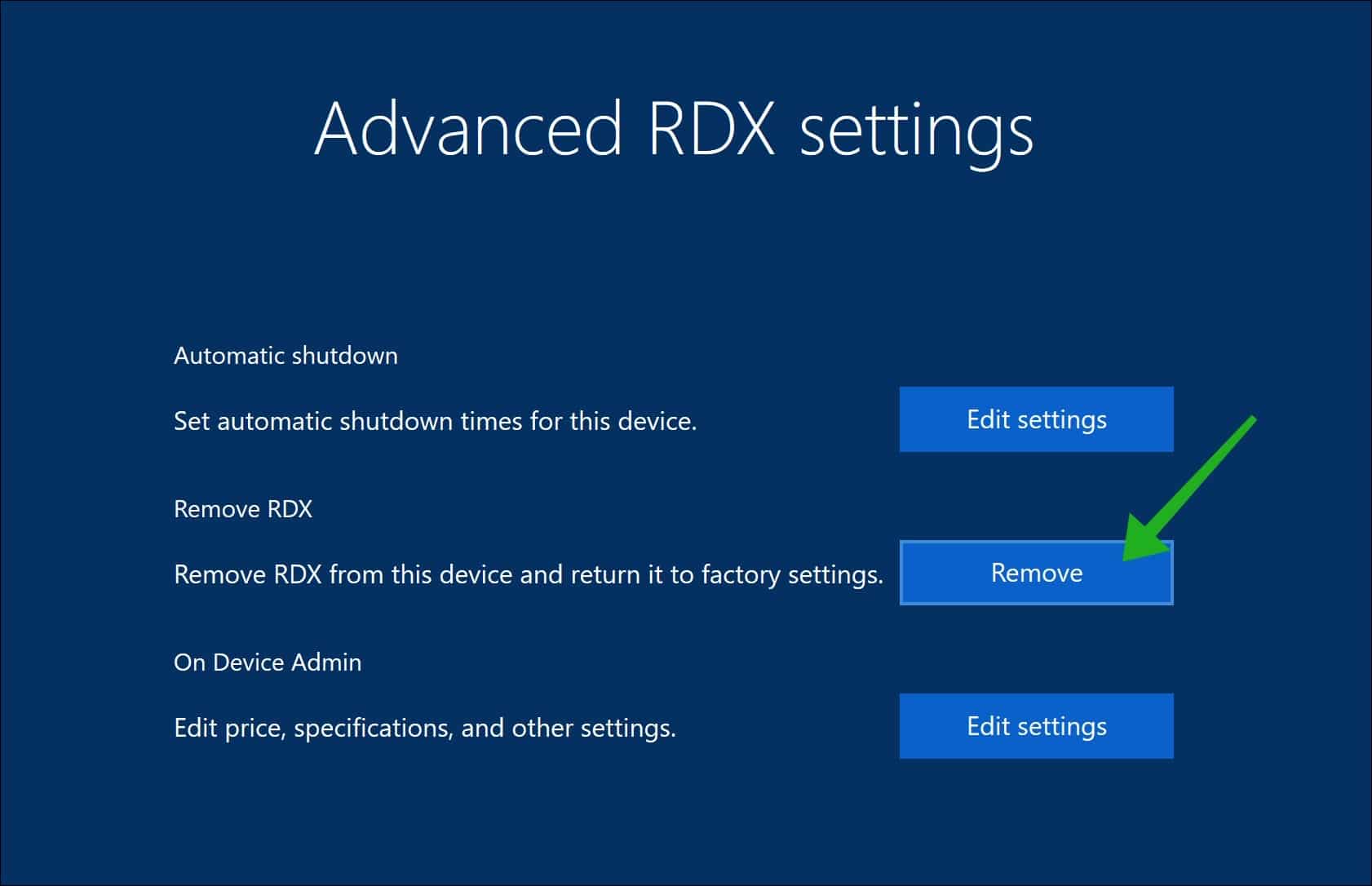 Enable Retail Demo Experience (RDX). Windows 11