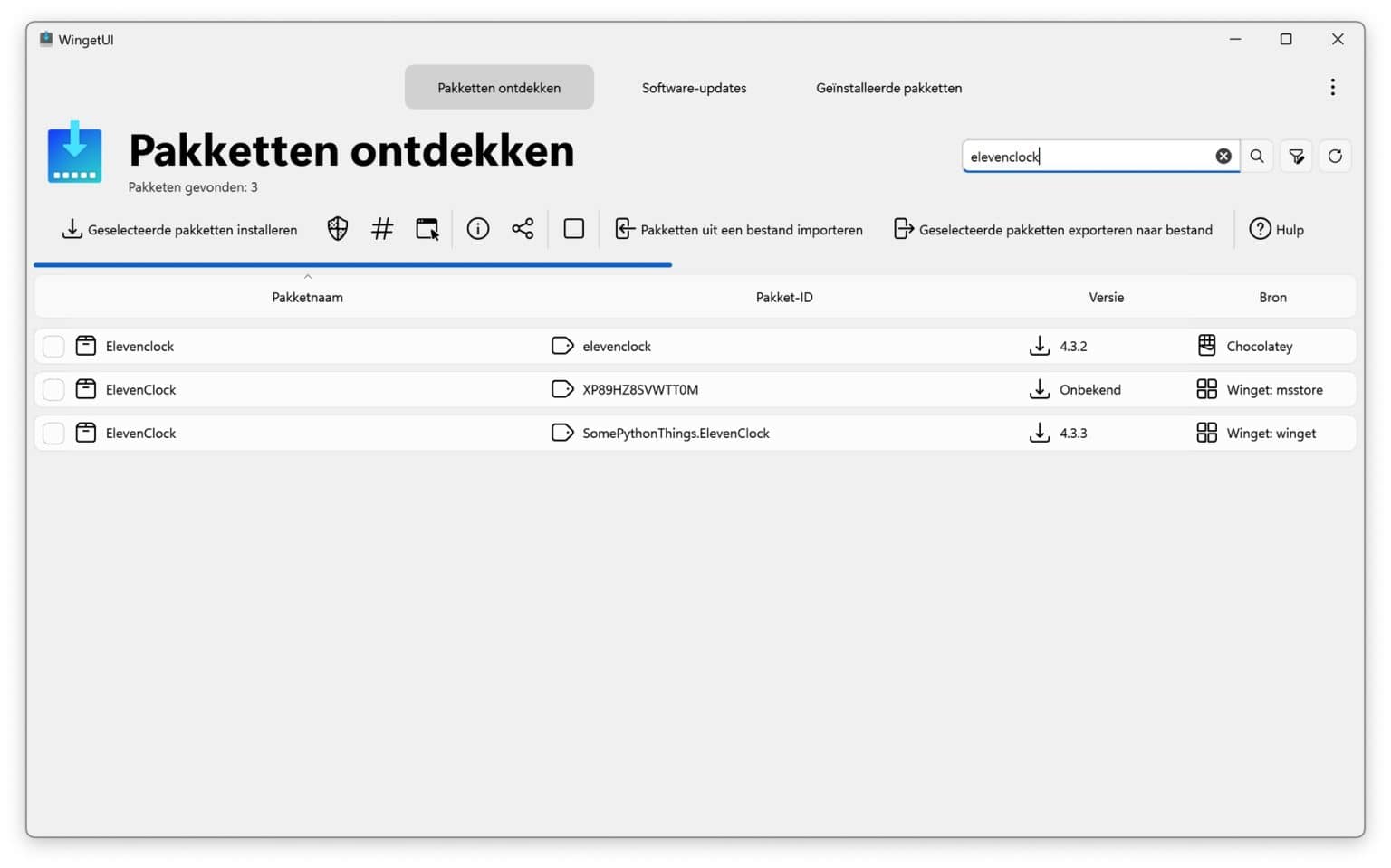 WingetUI een simpele GUI voor package management