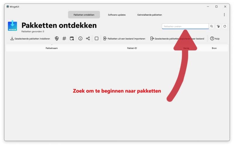WingetUI een simpele GUI voor package management