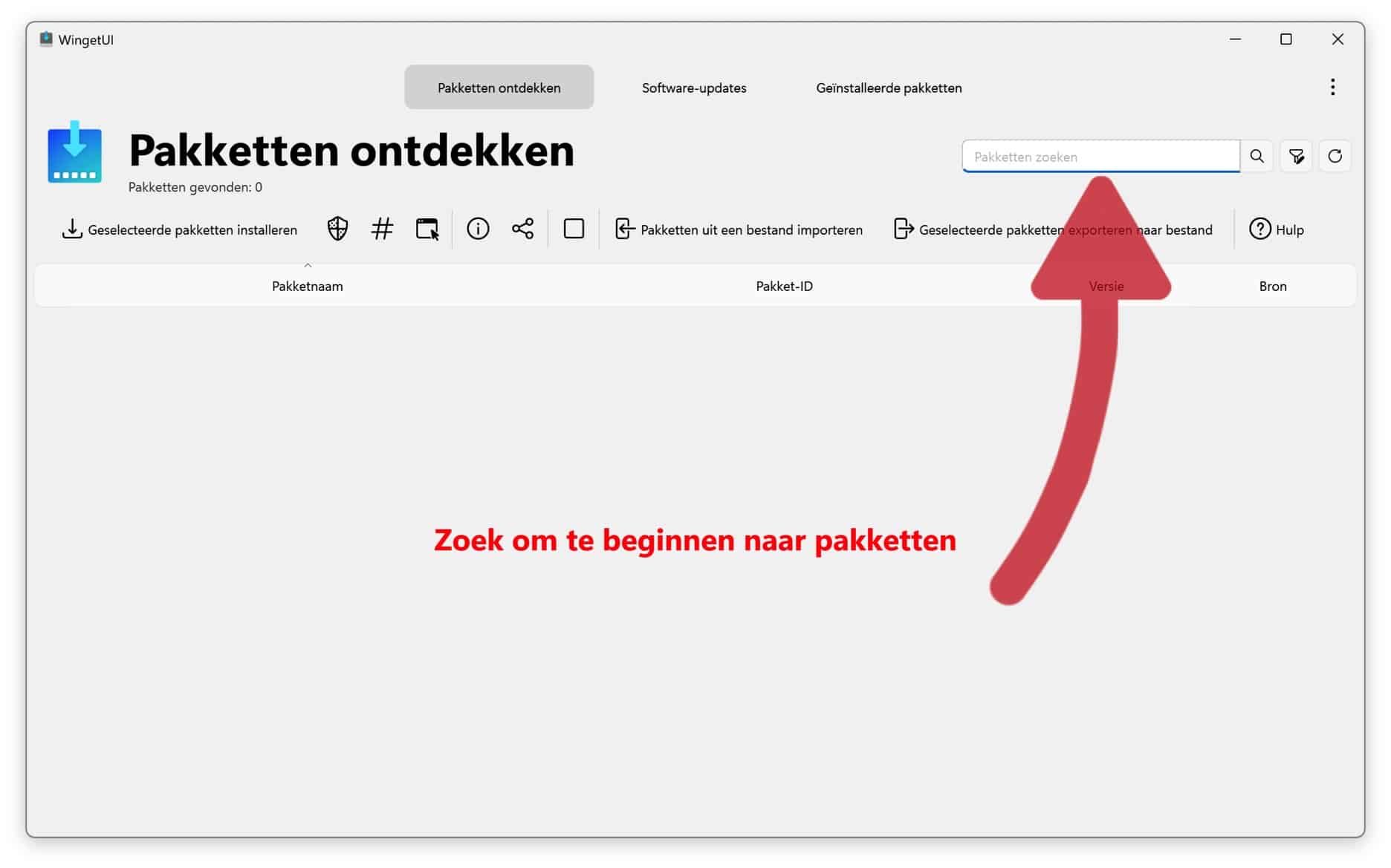 WingetUI een simpele GUI voor package management