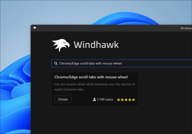 Muiswiel gebruiken om te wisselen tussen browser tabbladen
