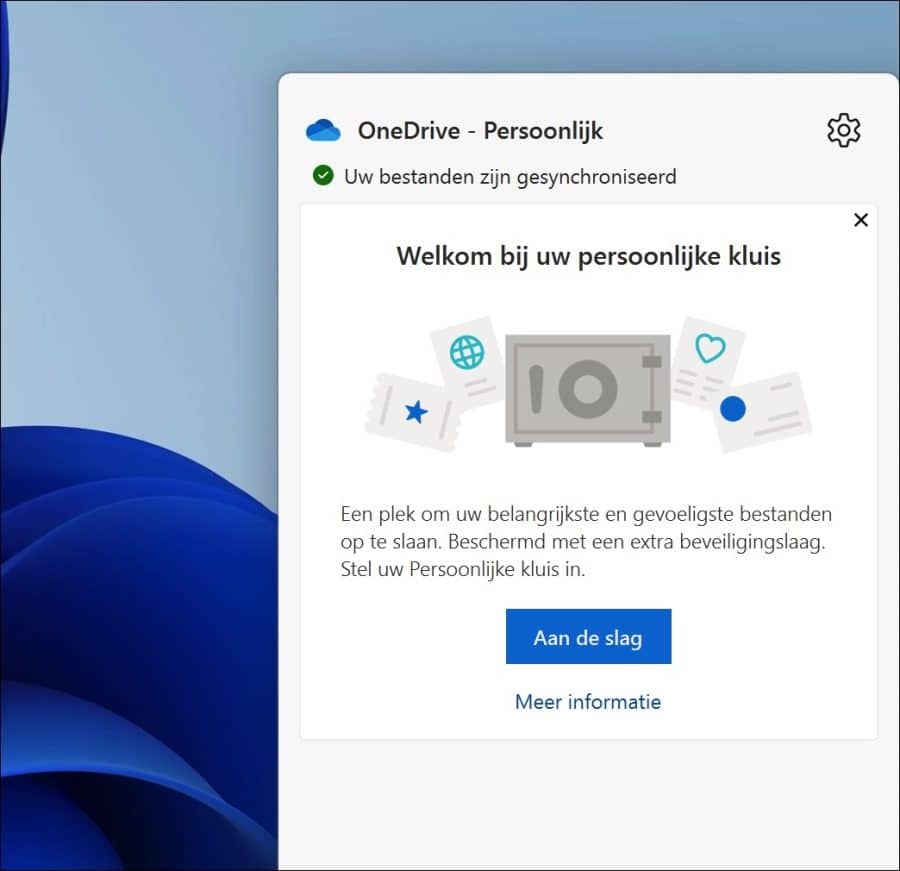 Er is onvoldoende ruimte vrij in uw onedrive melding in Windows 11