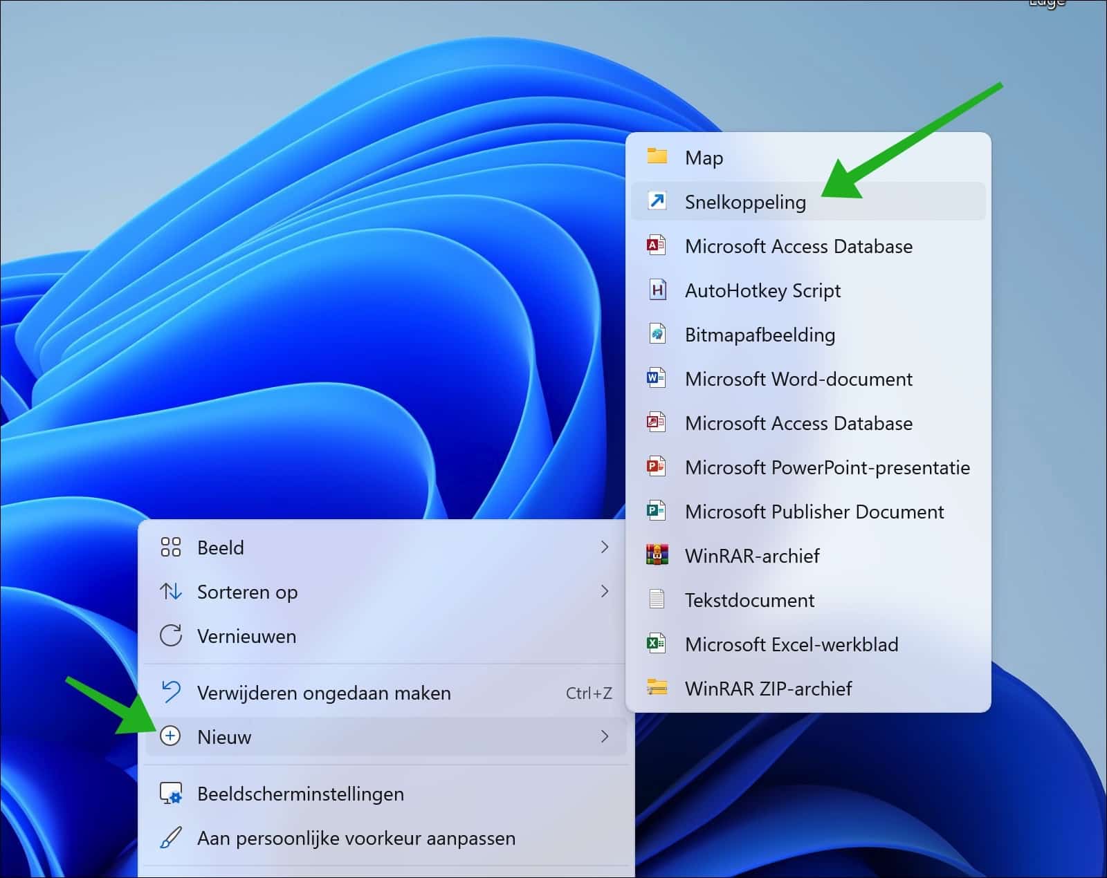 Snelkoppeling naar bureaublad plaatsen op taakbalk in Windows 11 of 10