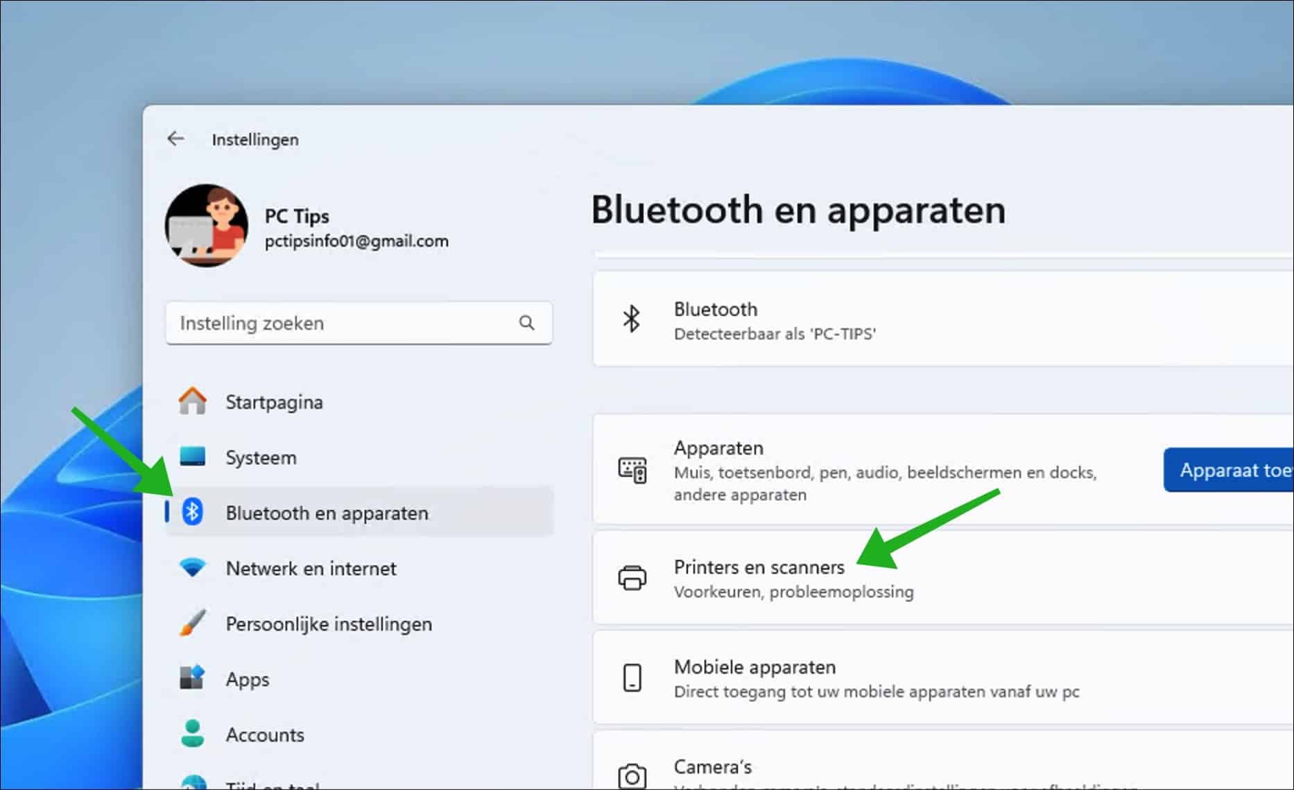 Een printer testpagina afdrukken in Windows 11 - PC Tips