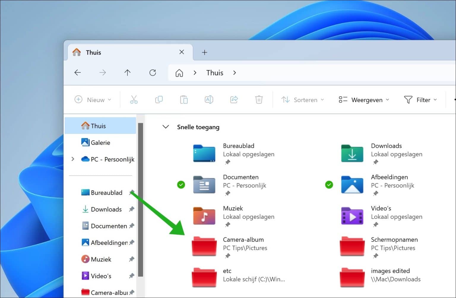 Map pictogram wijzigen in Windows 11 & 10 - PC Tips
