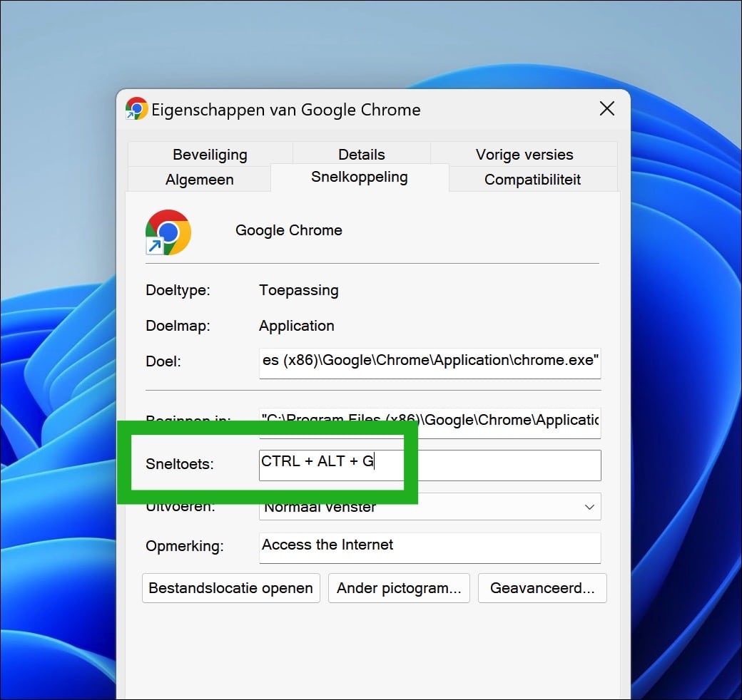 Sneltoetsen voor applicaties instellen - PC Tips