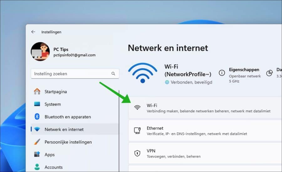 Wifi wachtwoord delen via QR-code in Windows 11
