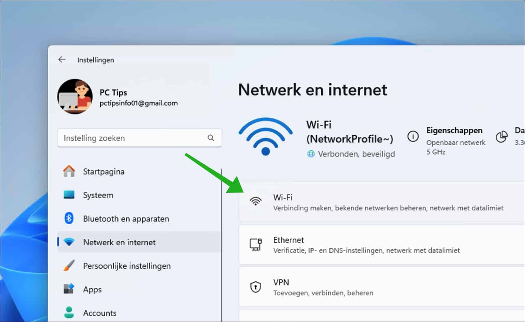 Wifi wachtwoord delen via QR-code in Windows 11