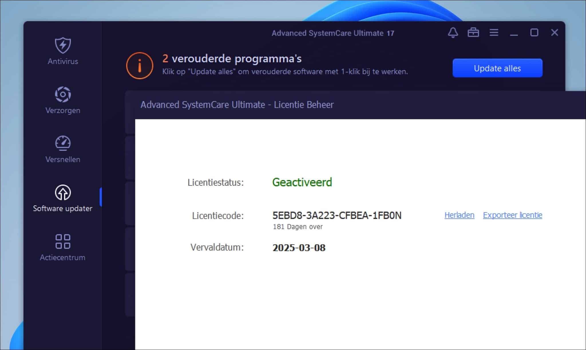 Advanced SystemCare Ultimate 17 gratis licentiecode - PC Tips