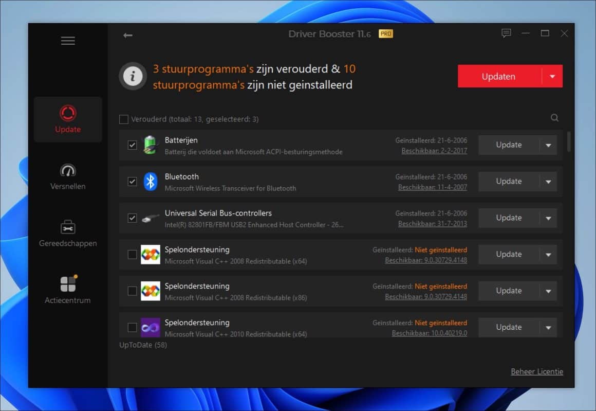 iOBit Driver Booster 11 gratis licentiecode - PC Tips