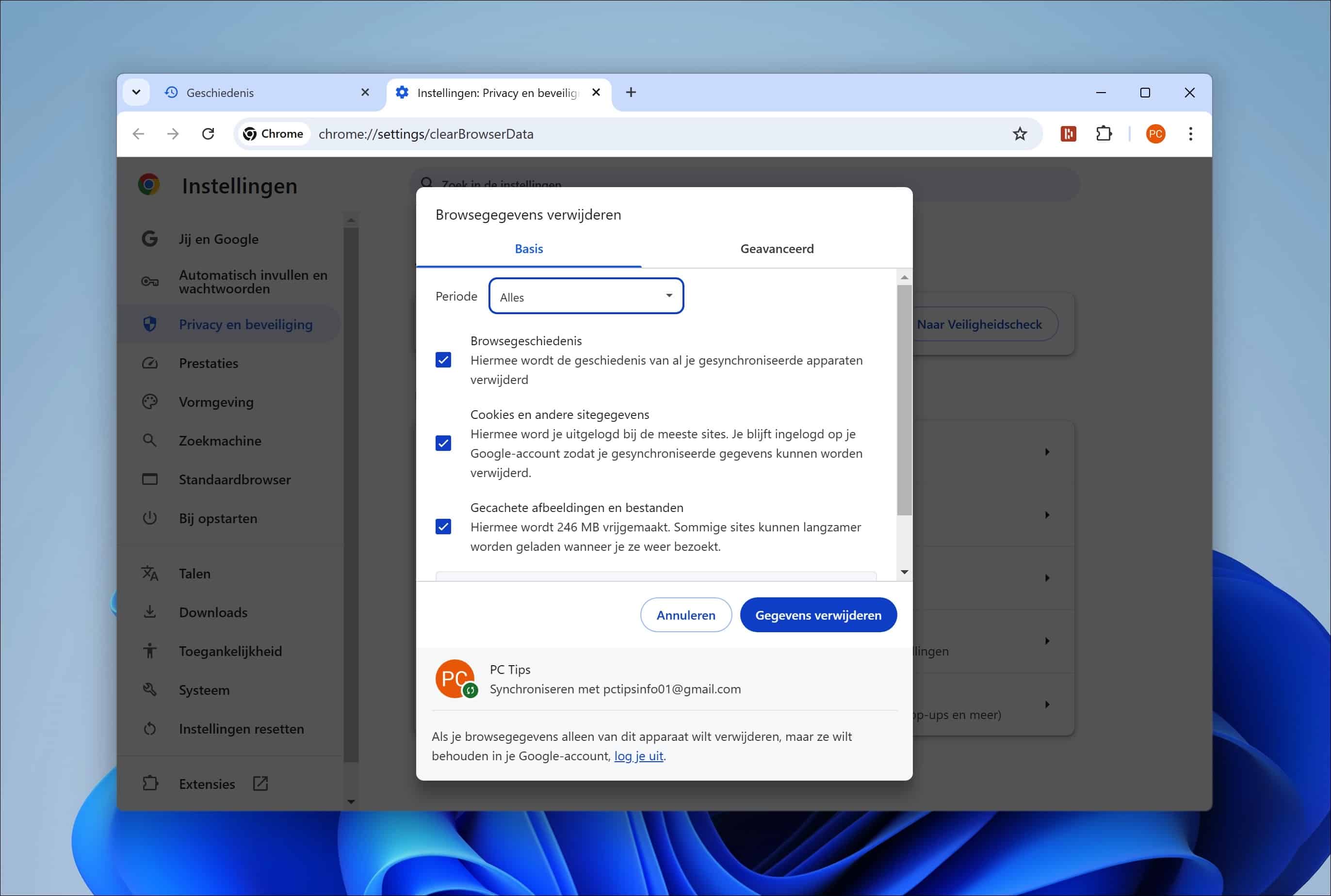 Zoekgeschiedenis verwijderen uit iedere internetbrowser