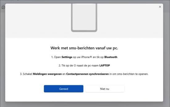 iPhone koppelen met Windows 11 via Telefoonkoppeling