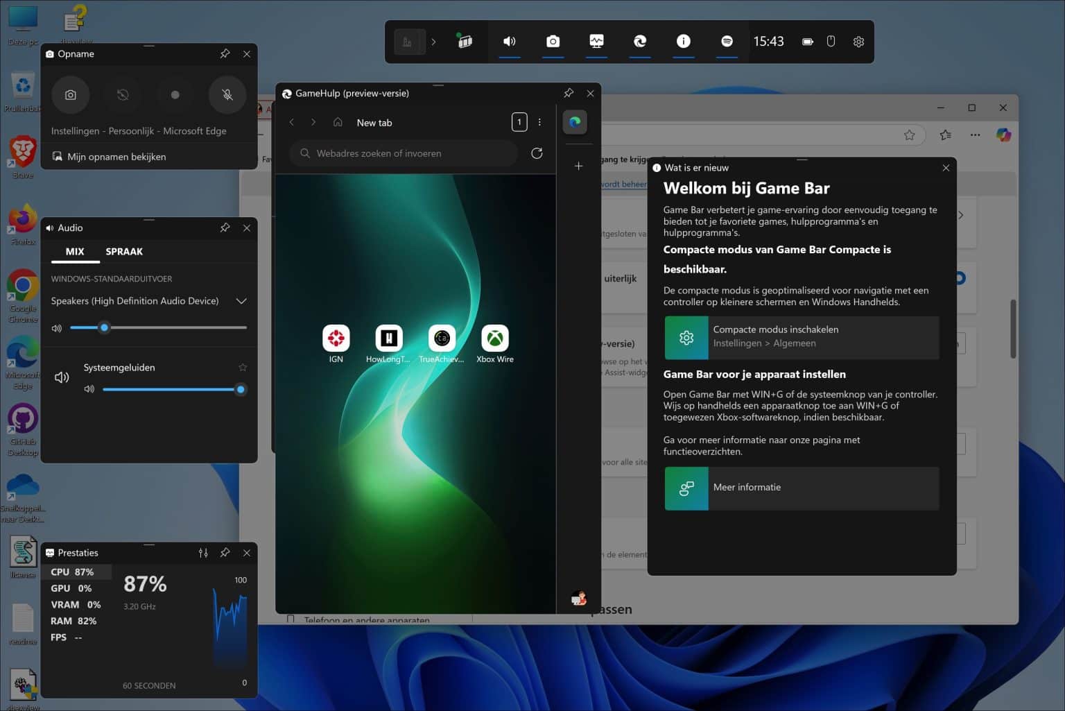 Microsoft Edge Game Assistant installeren en functies