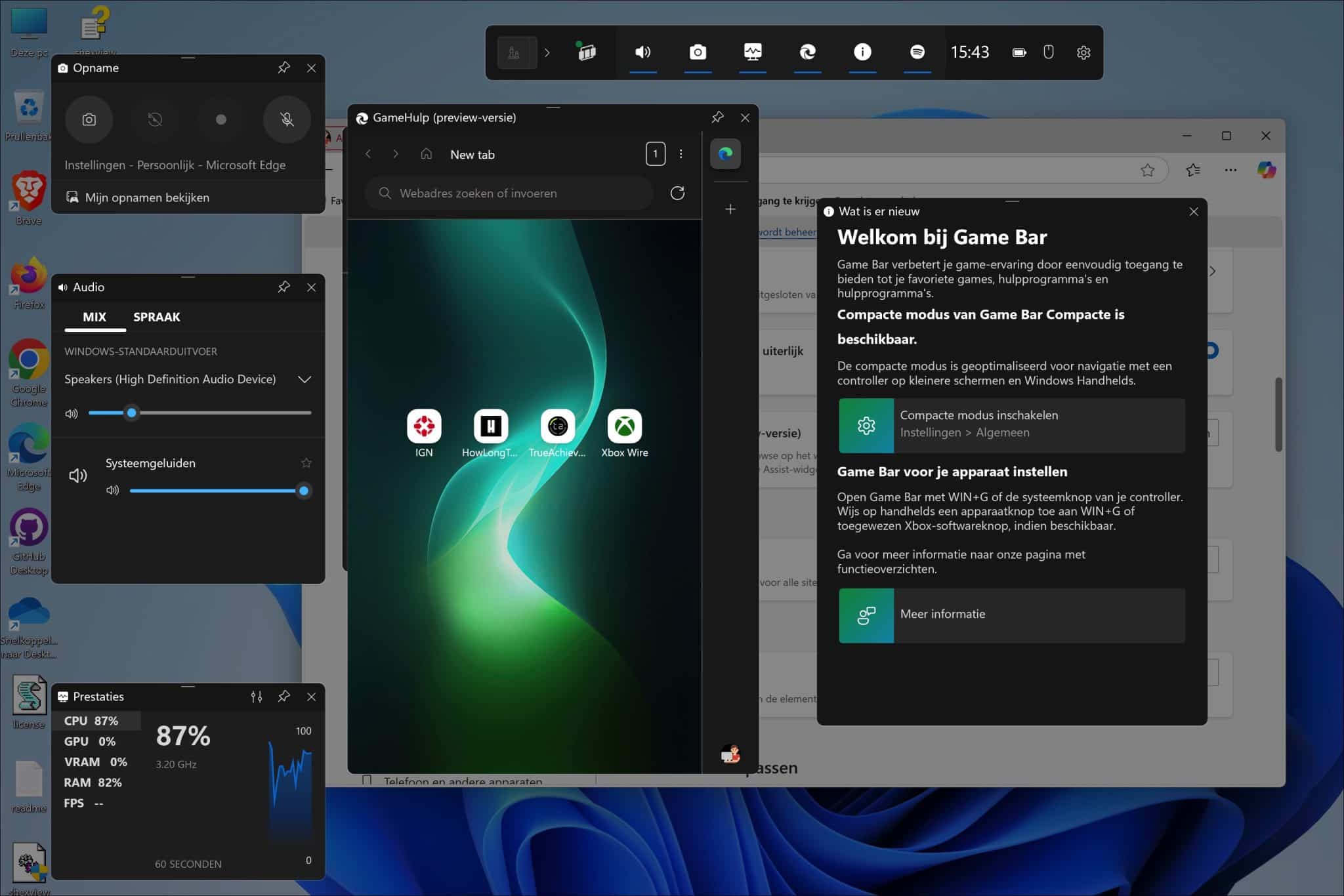 Microsoft Edge Game Assistant installeren en functies