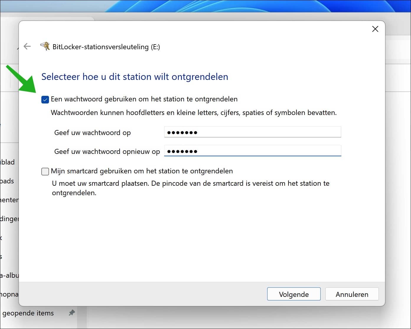 Schijf beveiligen met wachtwoord