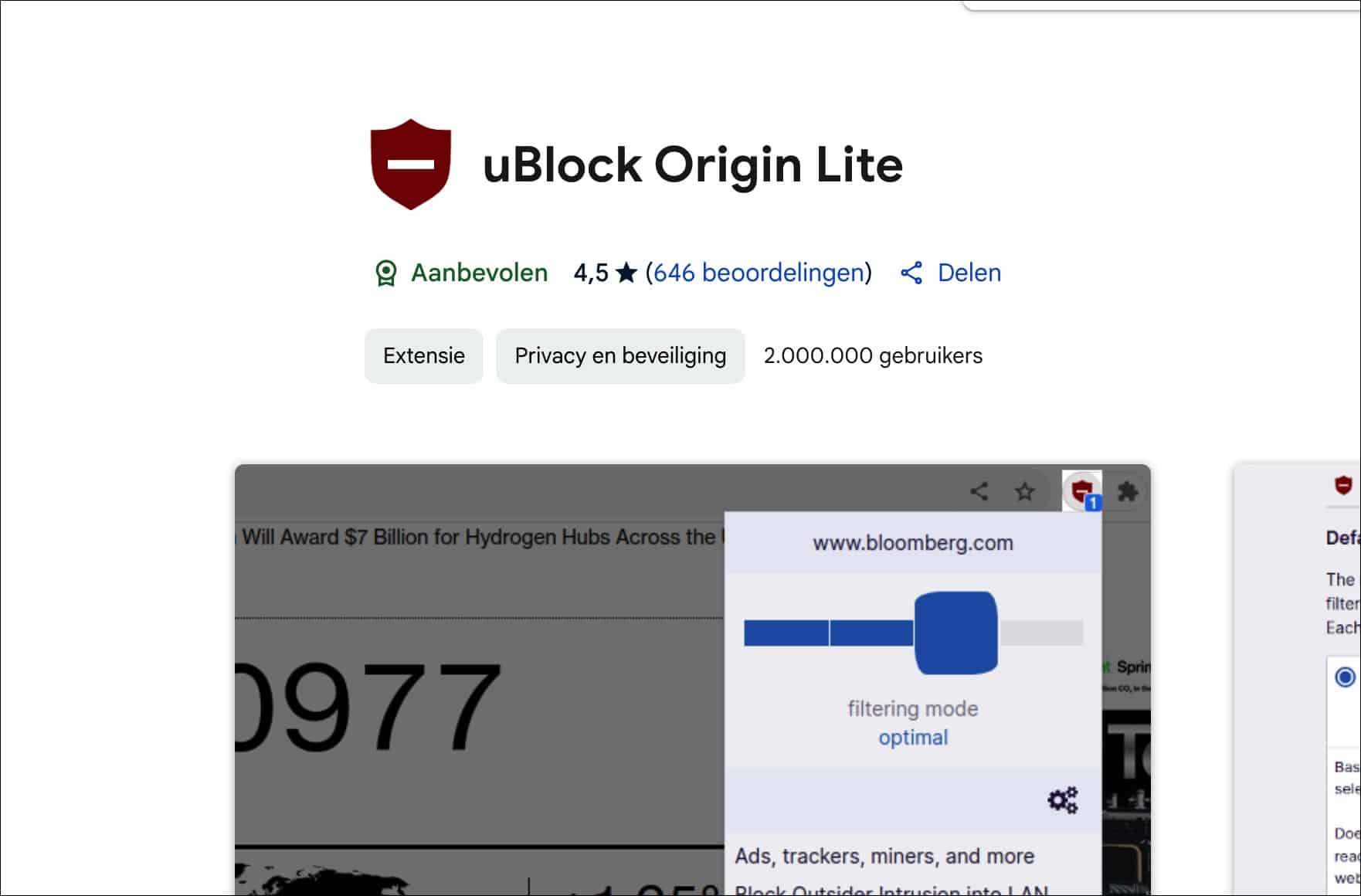 uBlock Origin alternatieven voor Google Chrome of Edge