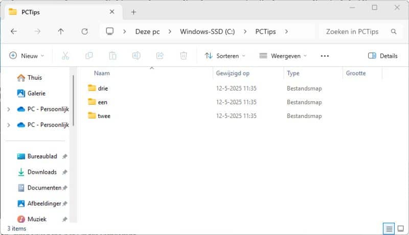 Meerdere mappen aanmaken in Windows
