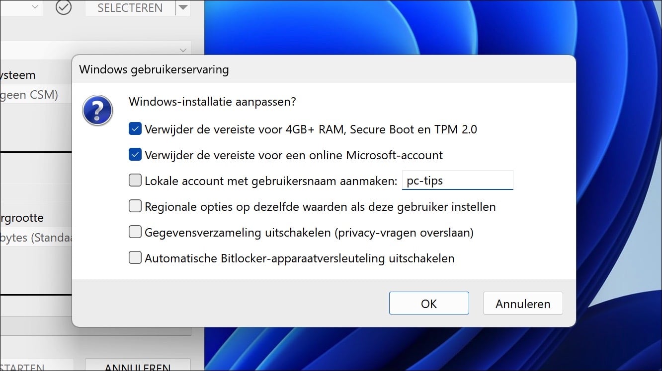 Windows 11 ARM64 USB-stick maken met Rufus