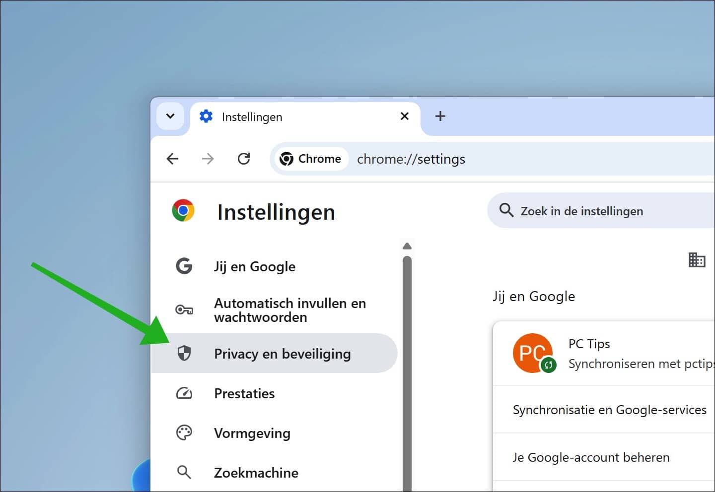 Locatieservices in de Chrome browser in- of uitschakelen