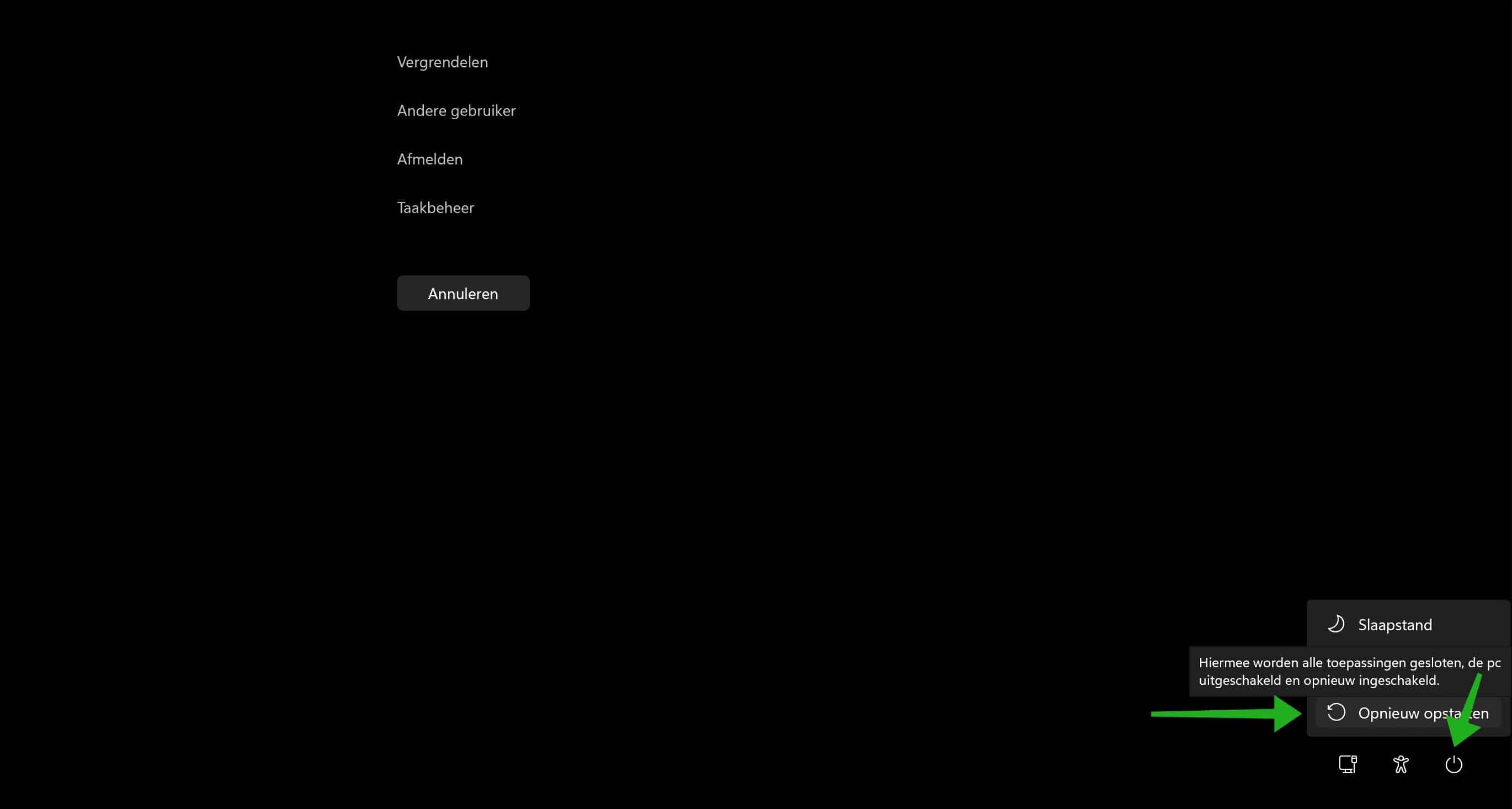 Windows 11 opnieuw opstarten (10 verschillende manieren)