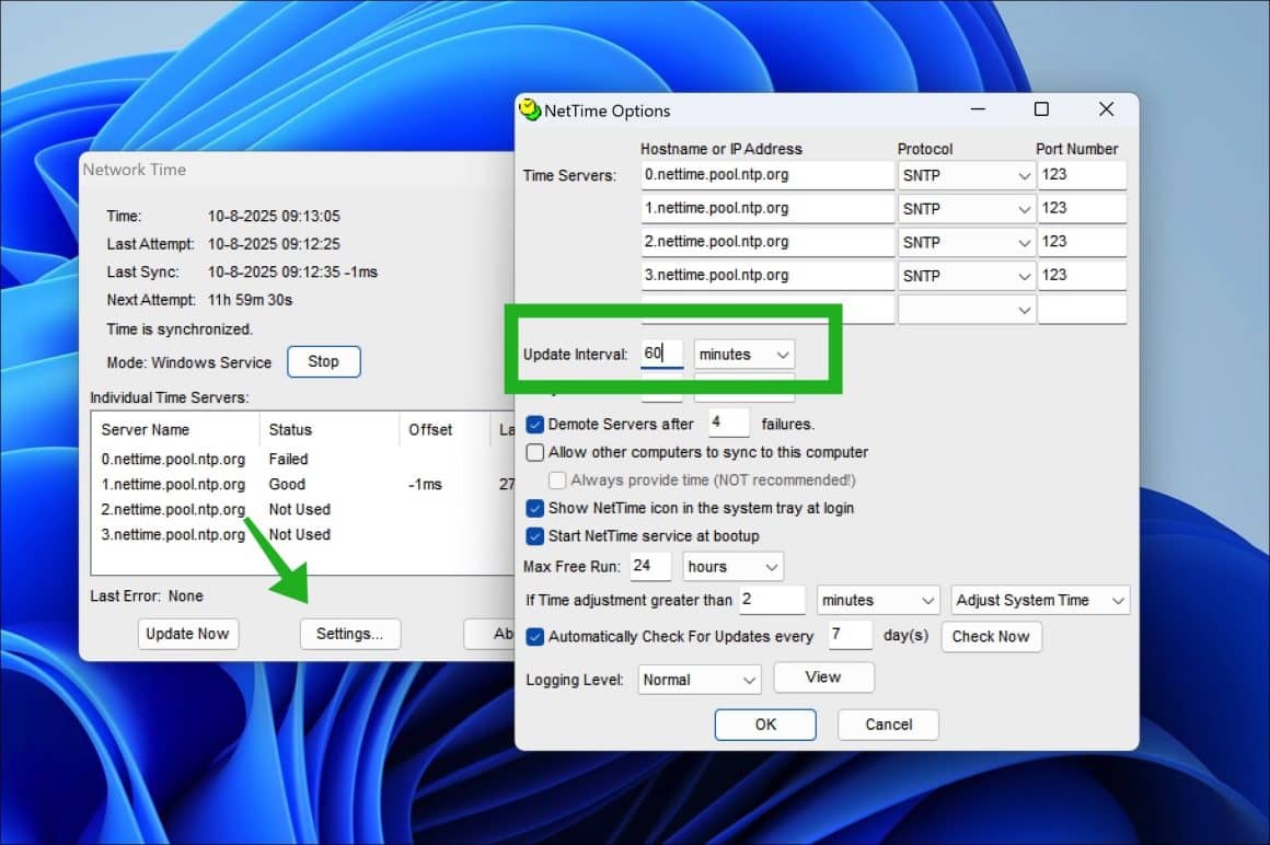 Tijd wijzigen in Windows 11 via Instellingen of app